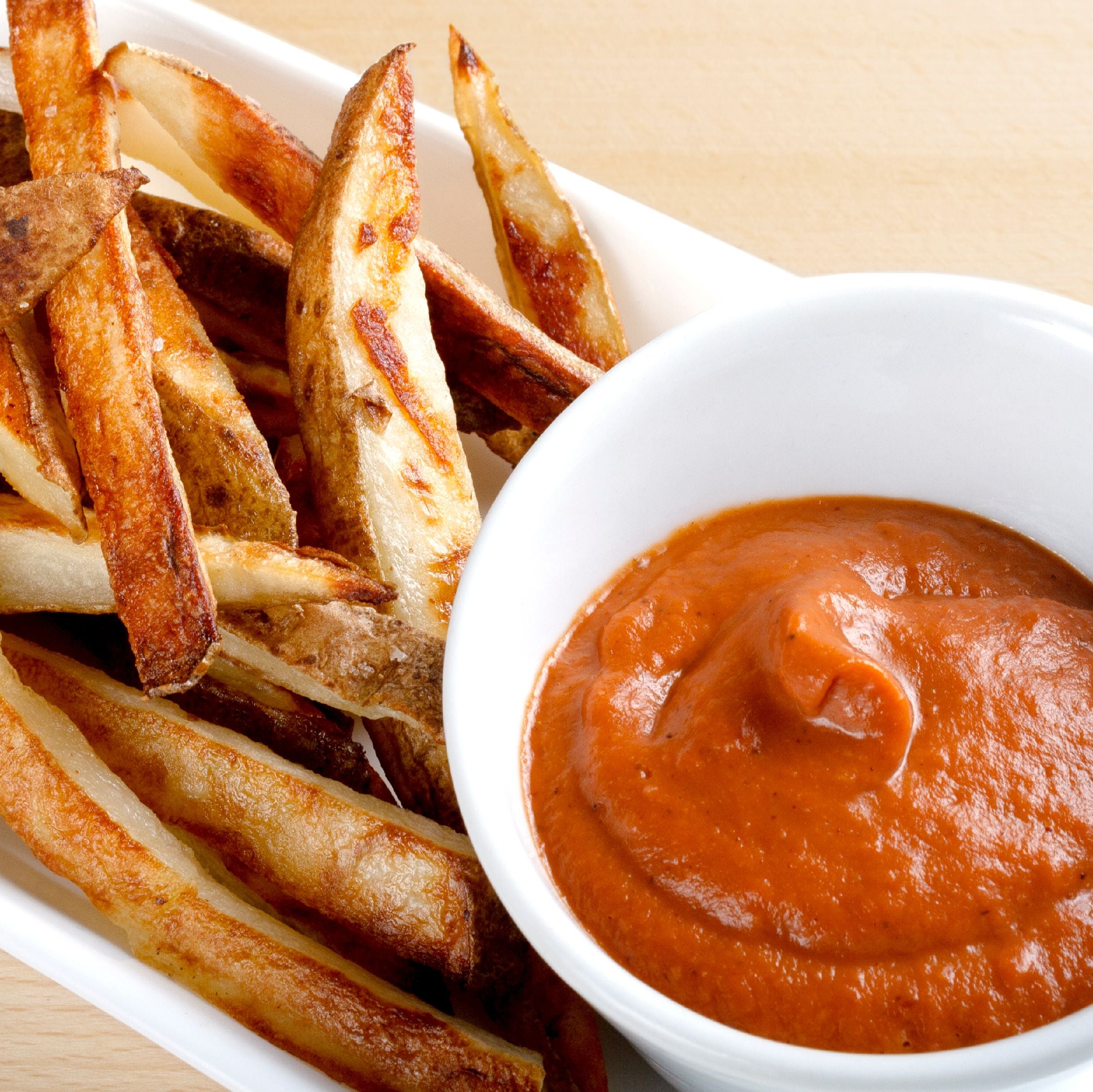VIDEO RECIPE: Baked French Fries with Peanut Butter Ketchup – Peanut ...